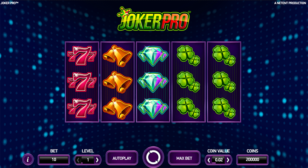 Joker Pro Jackpot Spielautomat von NetEnt